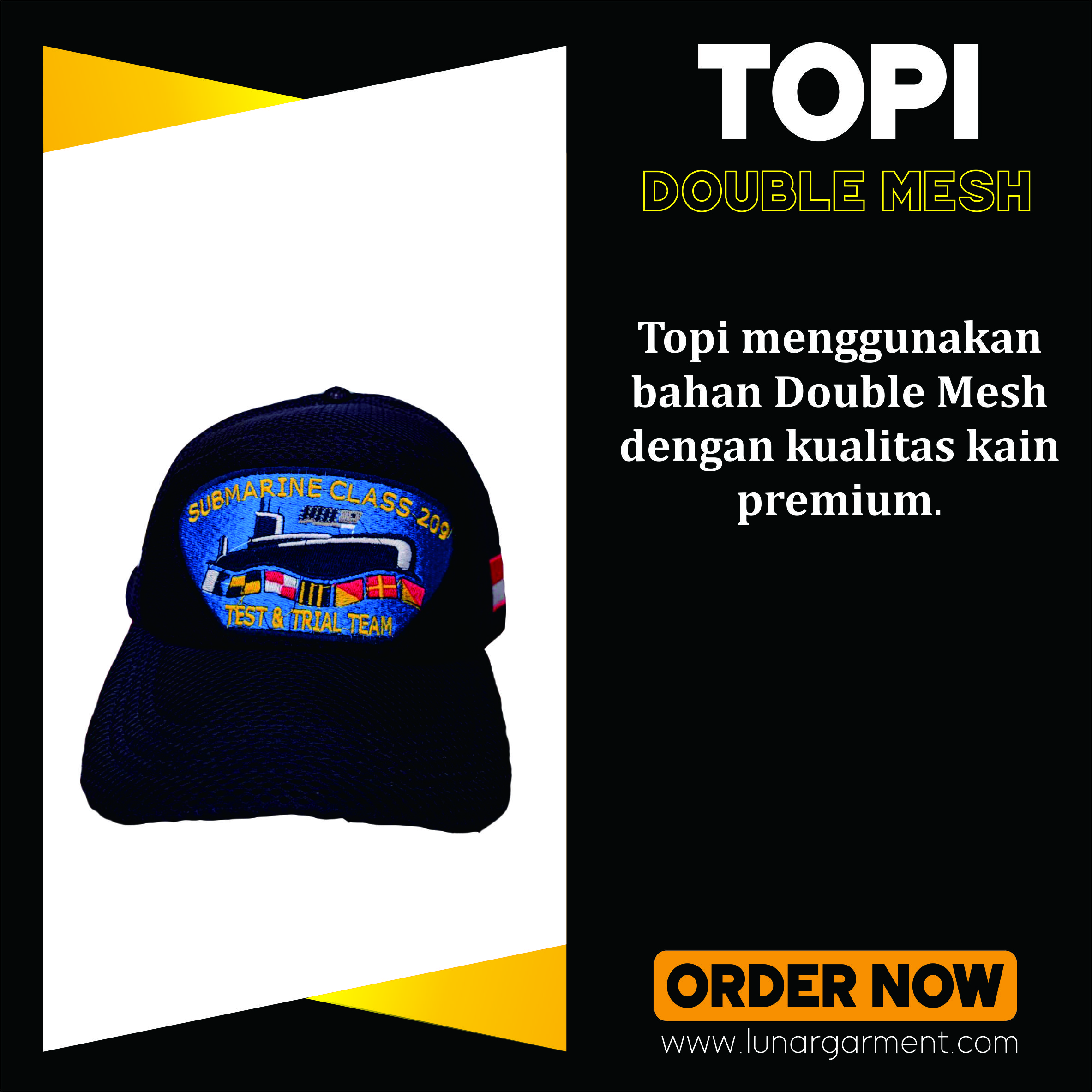 Jasa Konveksi Topi Custom Surabaya - Lunar Garment