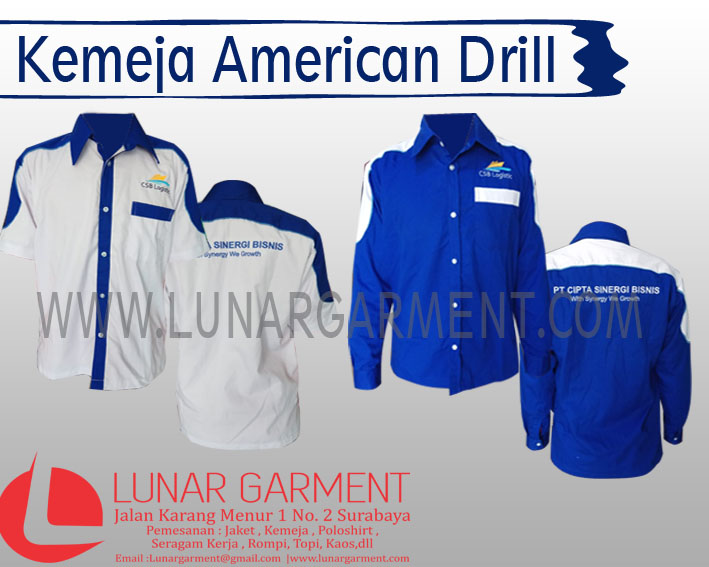 Hasil Produksi Kemeja Seragam CBS Logistik - Lunar Garment Indonesia