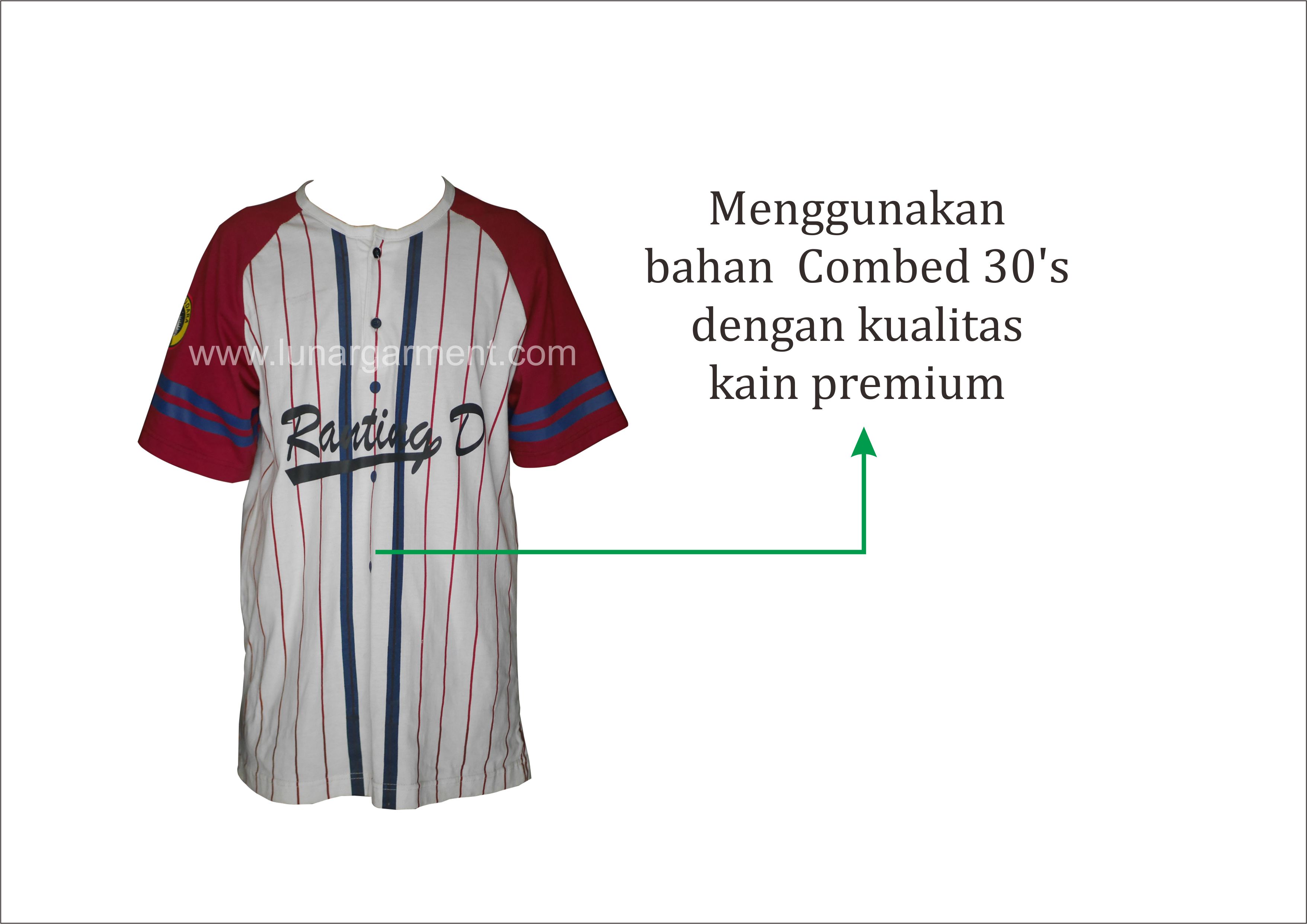 Hasil Konveksi Kaos Baseball Custom - Lunar Garment Indonesia